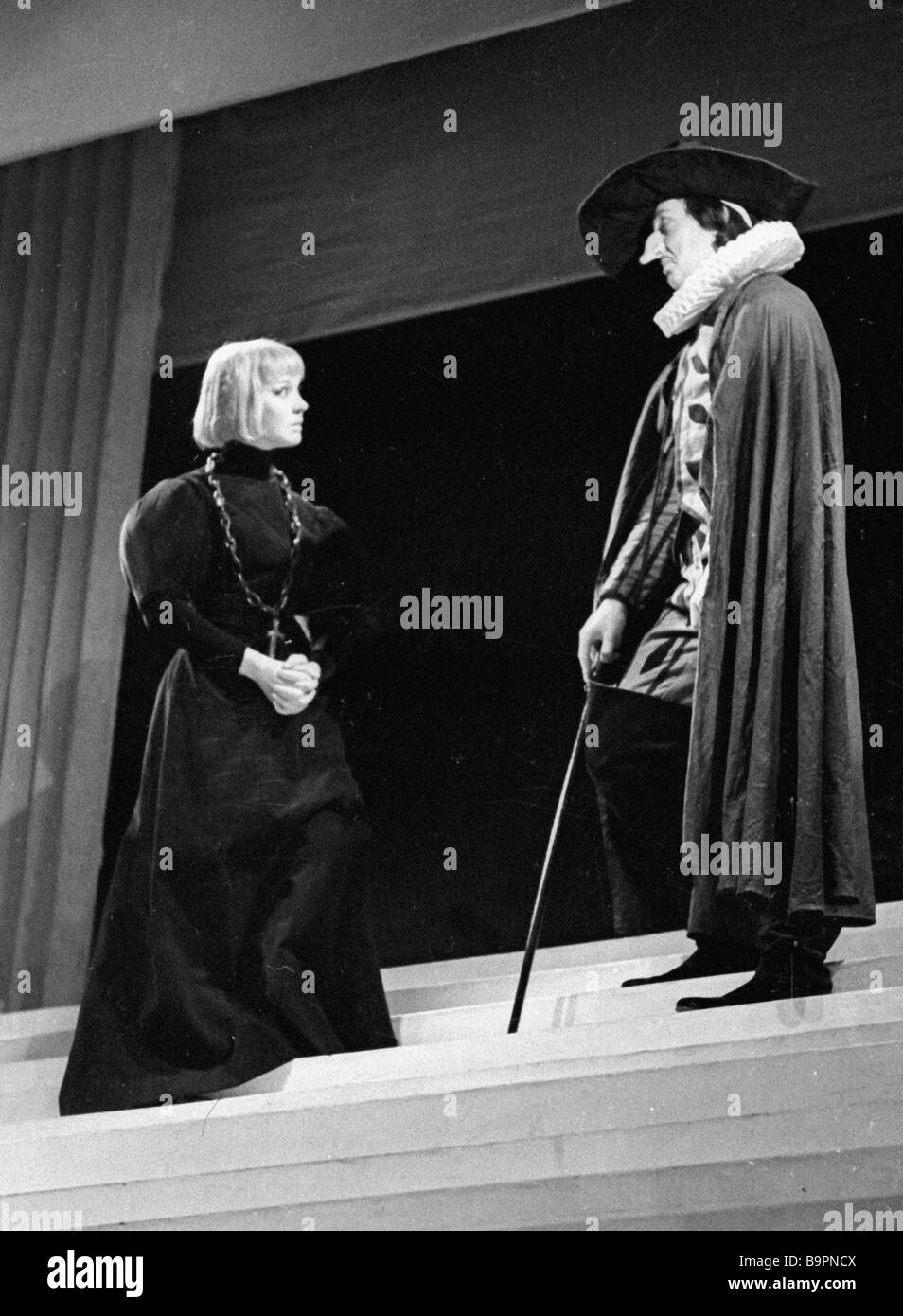 Mikhail Kozakov right as Syrano and Lyudmila Gurchenko left as Roxana ...