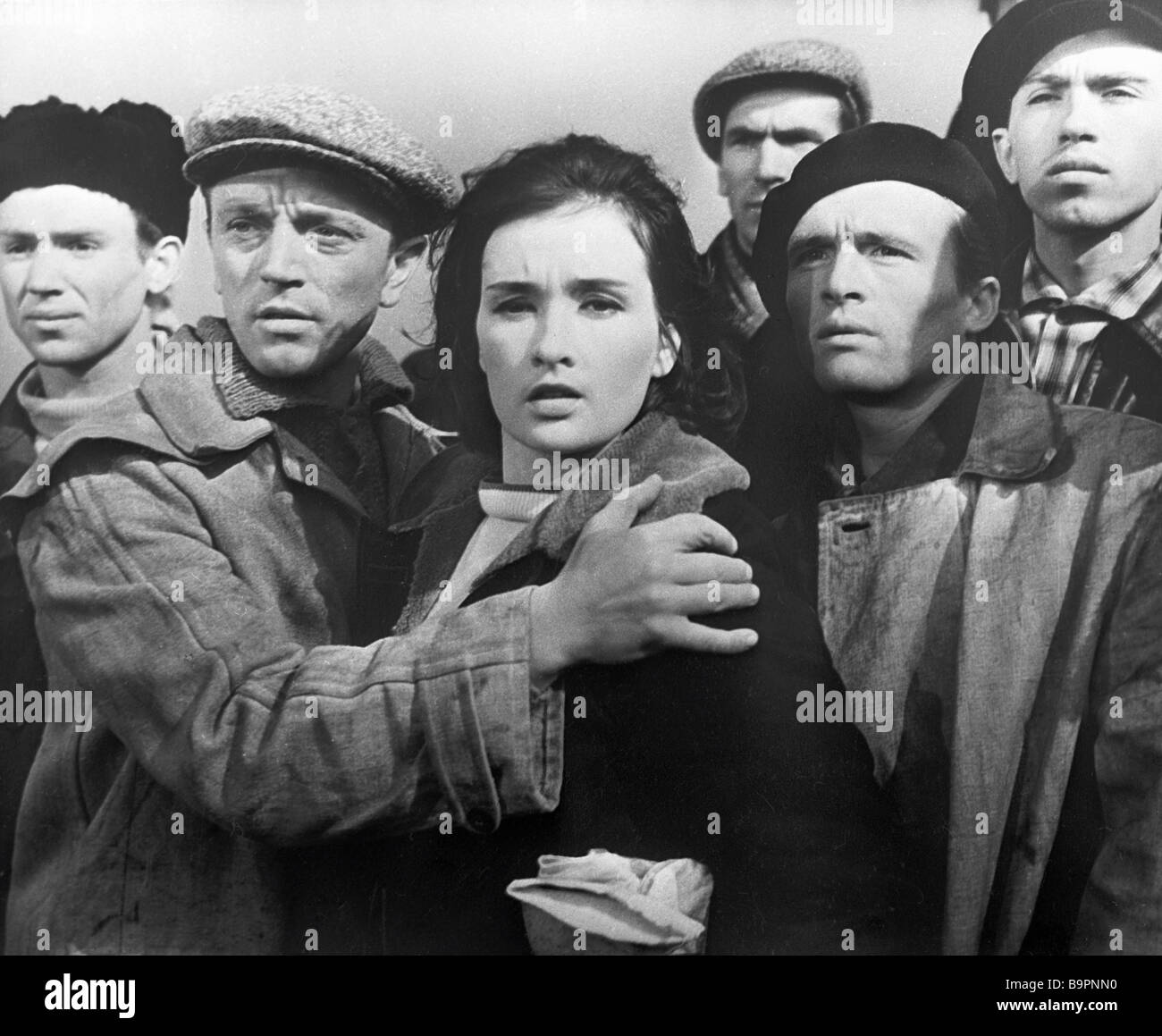 Actors Anatoly Romashin 2nd left and Zinaida Kiriyenko centre in Meet ...