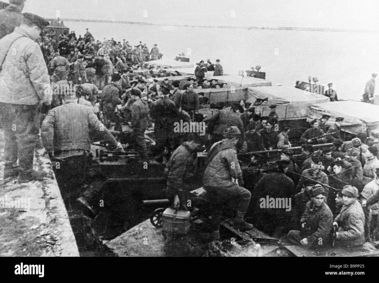 Landing on the boat in the Ilych cordon area Stock Photo - Alamy