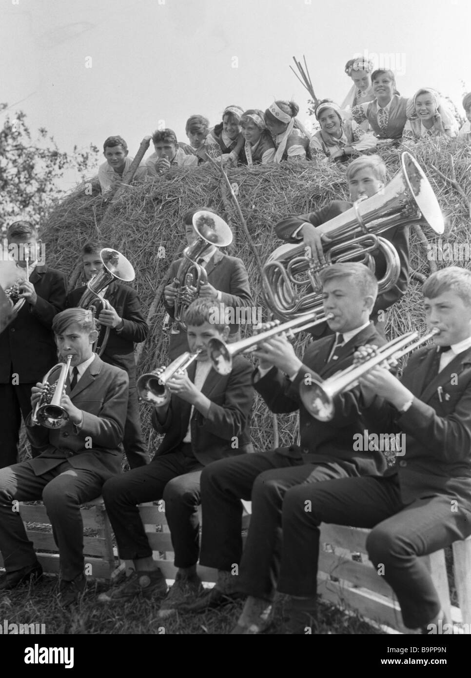 Village musicians playing wind instruments Stock Photo - Alamy