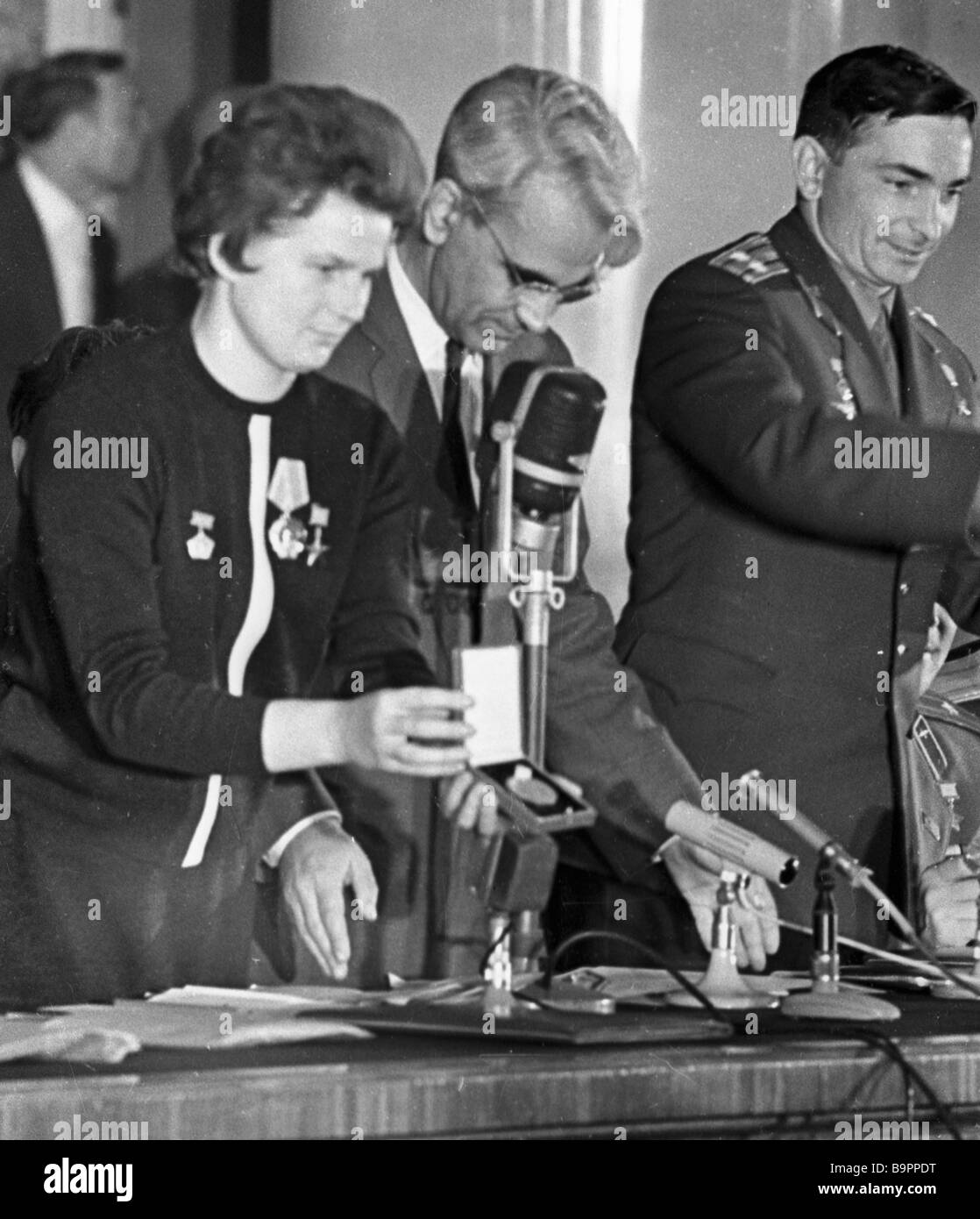 Soviet cosmonauts and Heroes of the Soviet Union Valentina Tereshkova ...