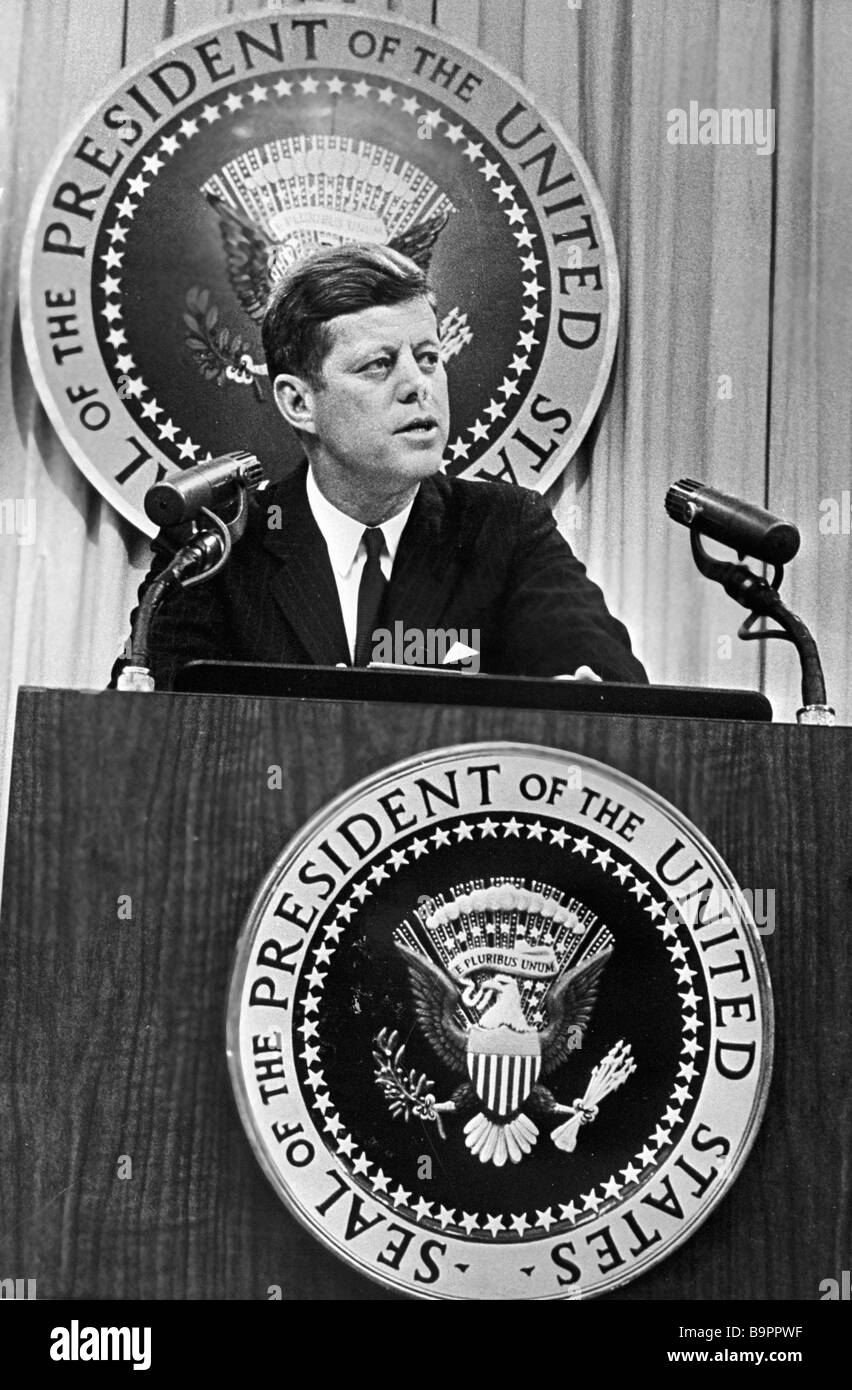 US President John F Kennedy Stock Photo - Alamy