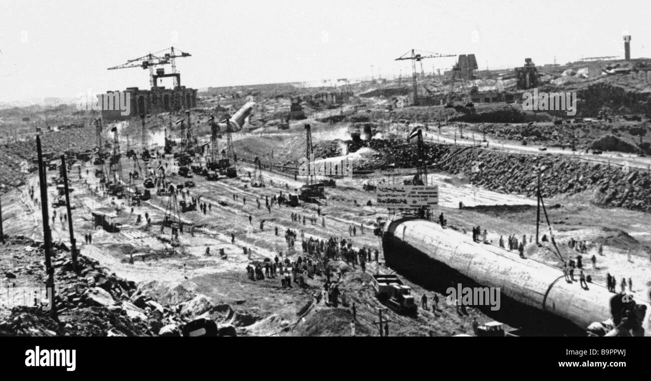 View of the Aswan hydro project Stock Photo - Alamy