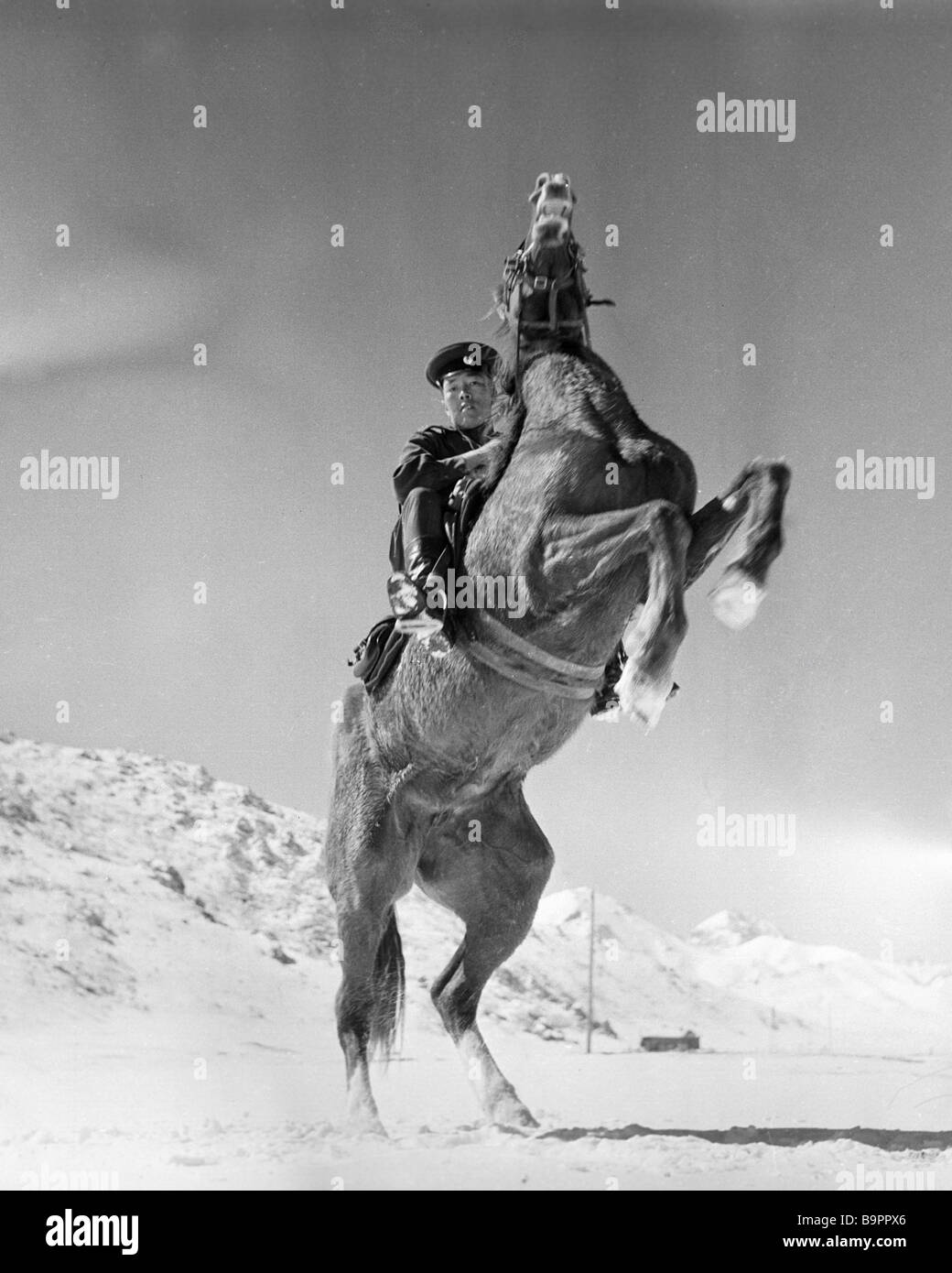 Mounted commander of a frontier post Stock Photo - Alamy