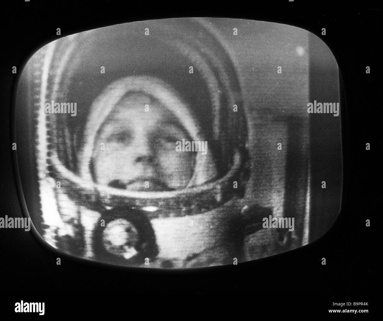 Pilot cosmonaut Valentina Tereshkova in the cabin of the Vostok 6 ...