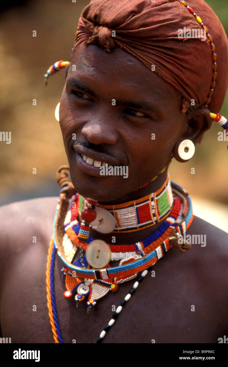 Africa kenya samburu warrior portrait hi-res stock photography and ...