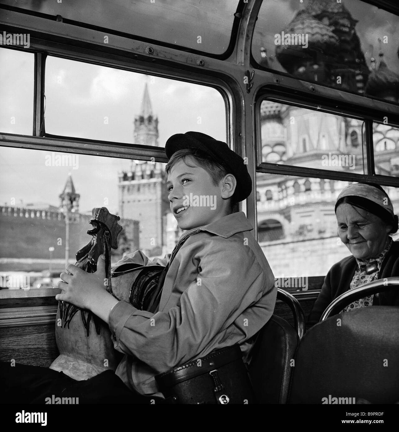 Moscow school student Volodya Kostin as Sevka in film Traveler With ...