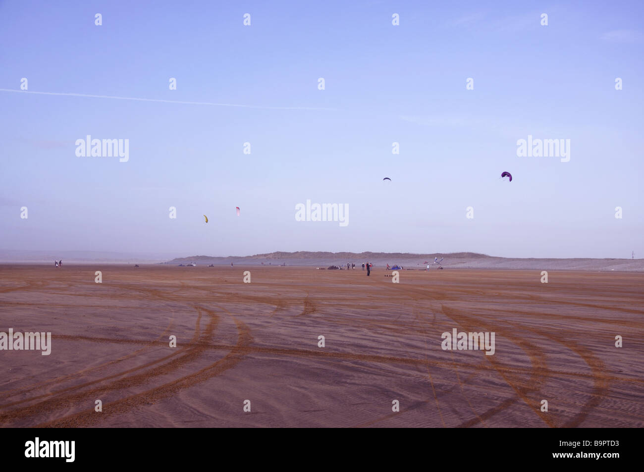 Evening beach activities Stock Photo - Alamy
