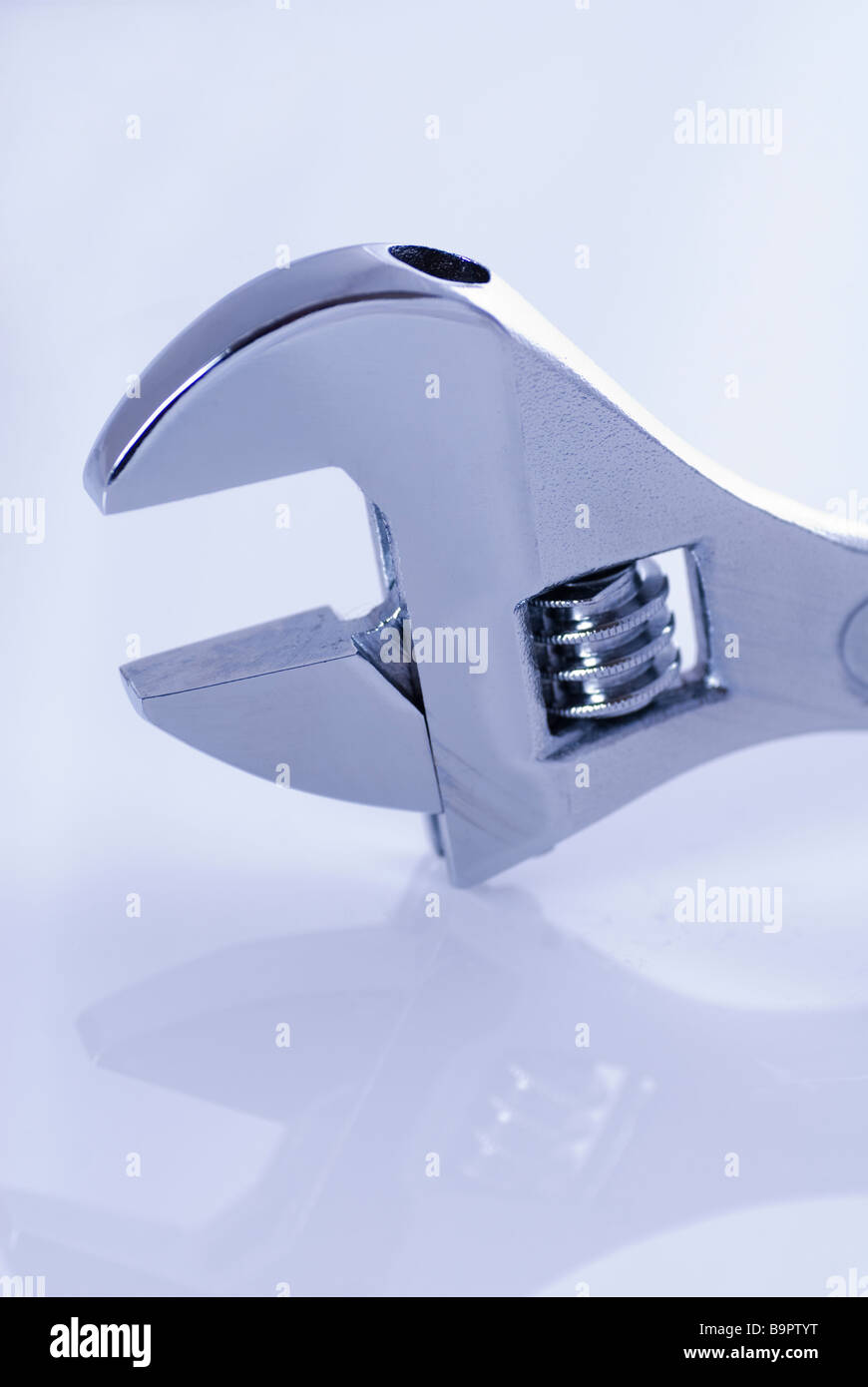 Close up of a spanner on a white background Stock Photo - Alamy