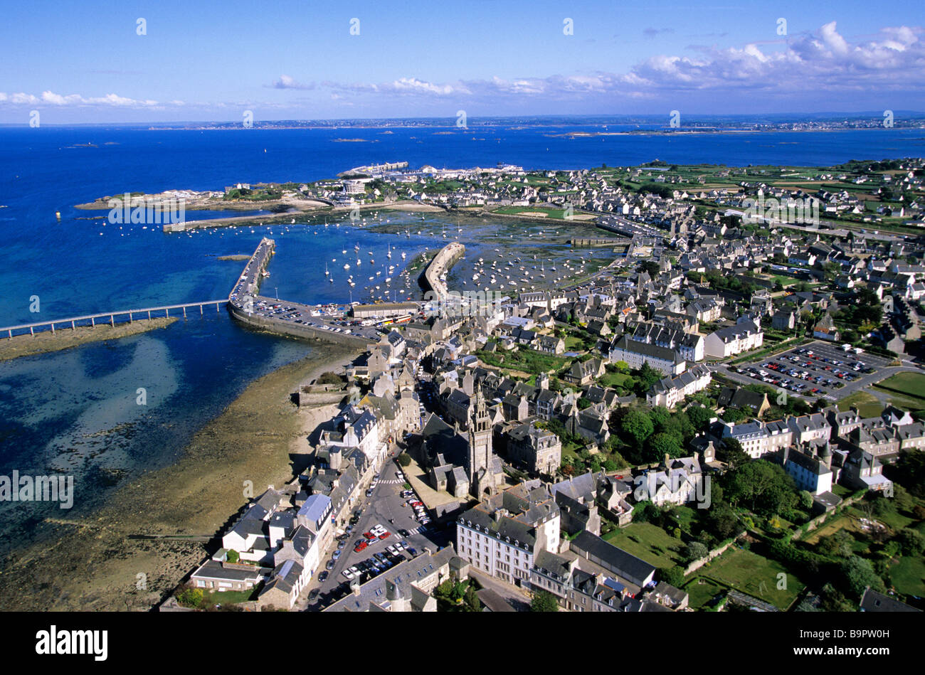 France, Finistere, Roscoff (aerial view Stock Photo - Alamy