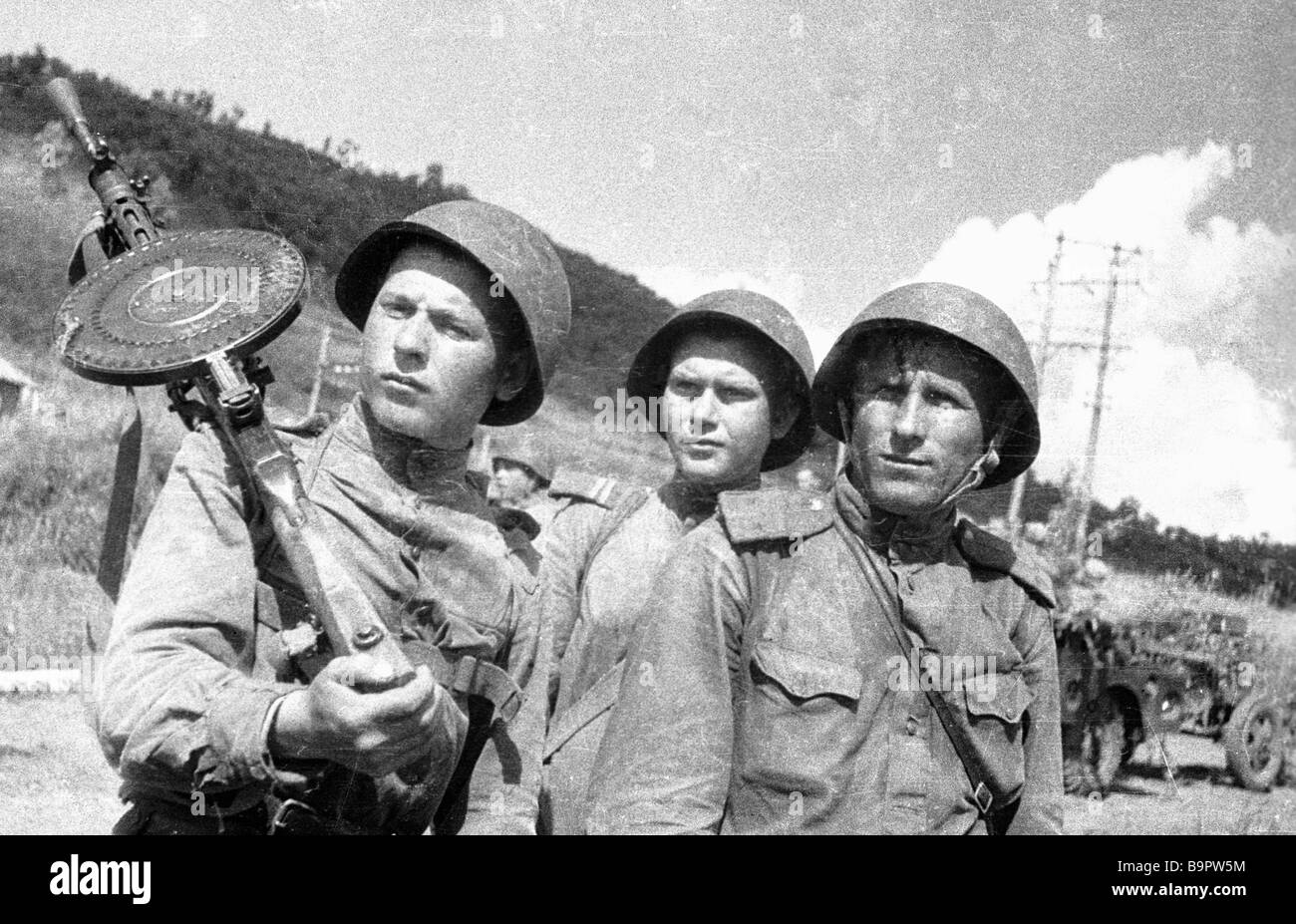 Soviet soldiers V Strebkov A Pidyukov and A Votintsev who distinguished ...