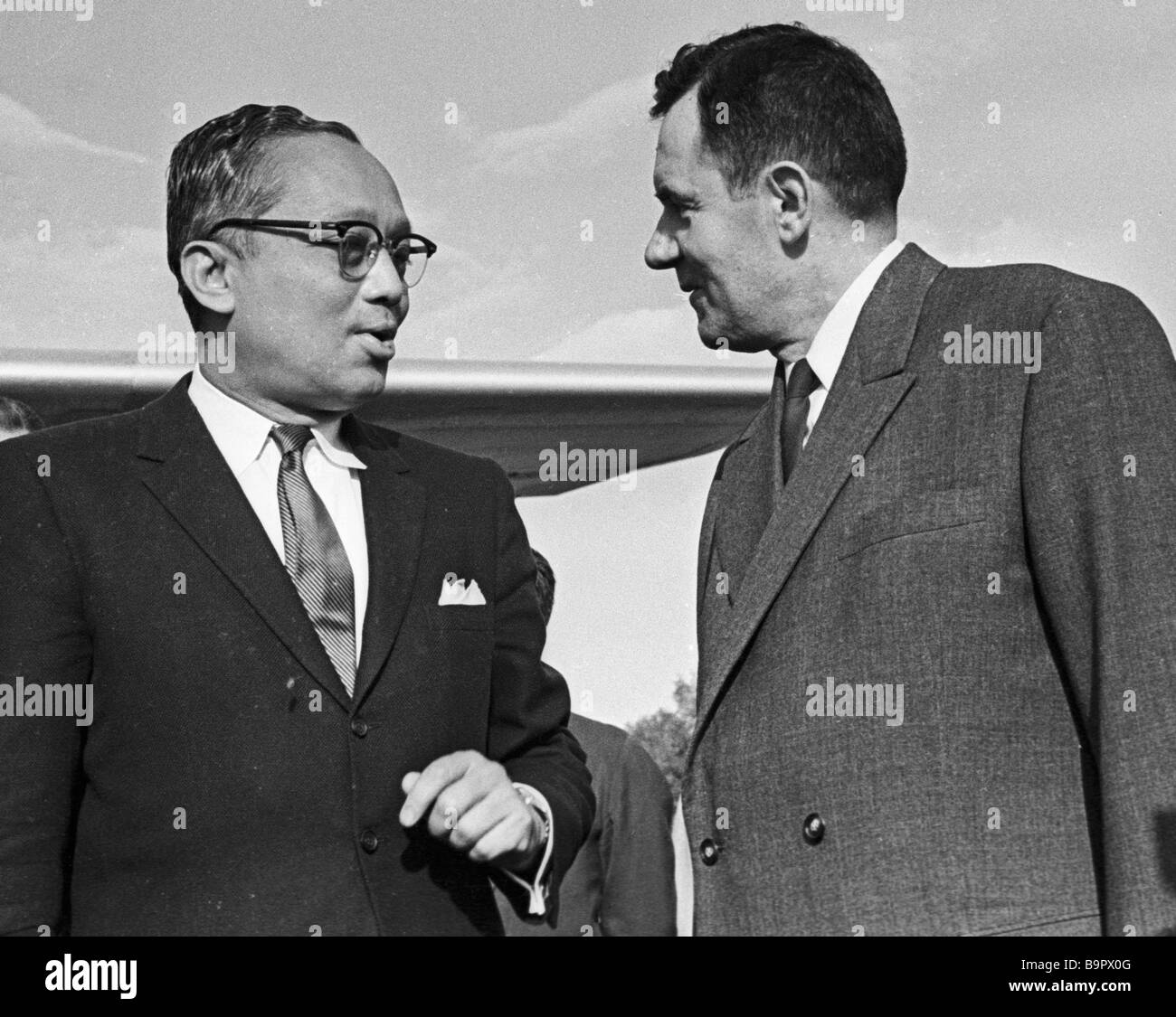 Soviet Foreign Minister Andrei Gromyko right meets UN Secretary General ...
