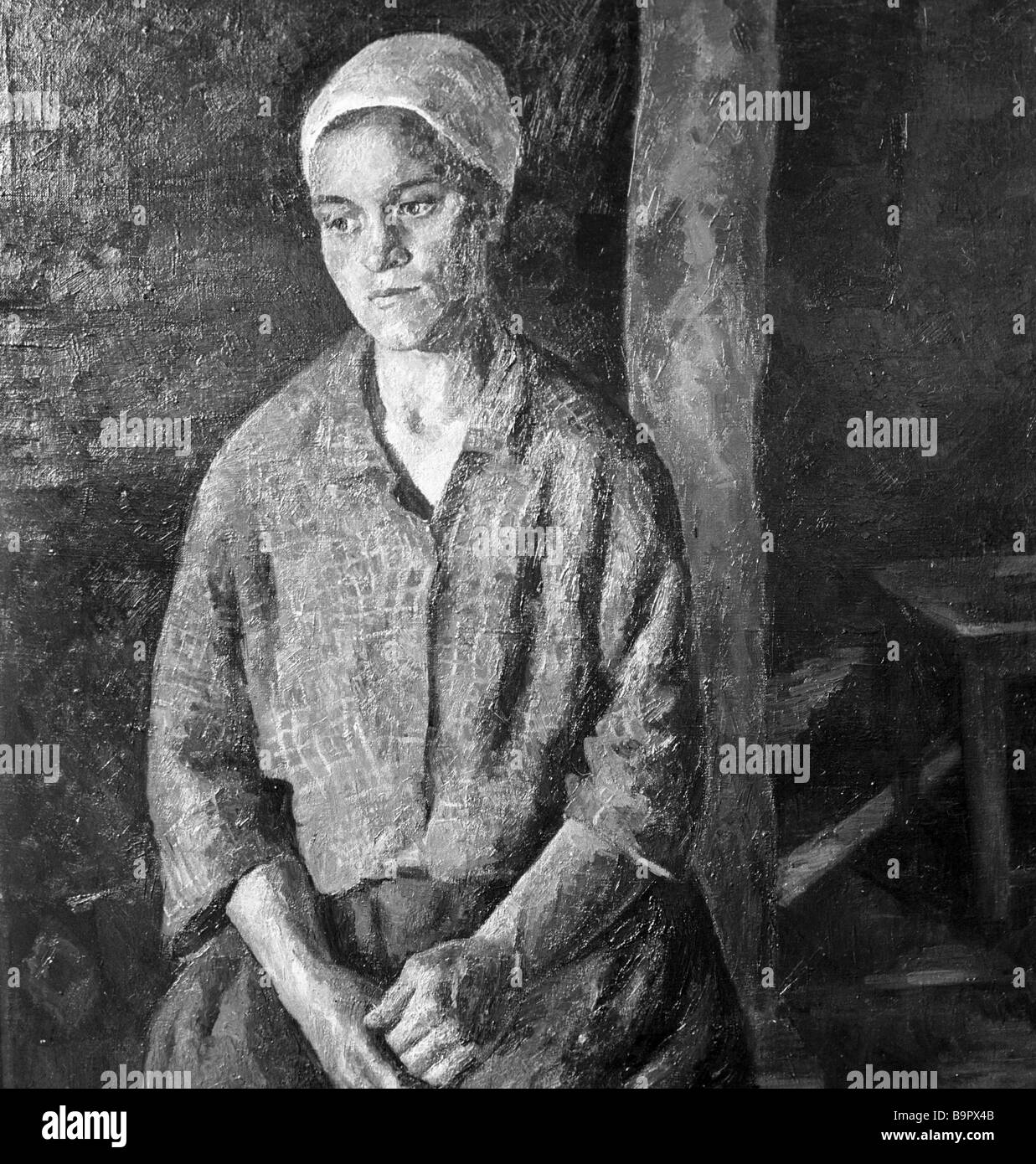 Robert Falk s reproduced painting Working Woman Stock Photo - Alamy