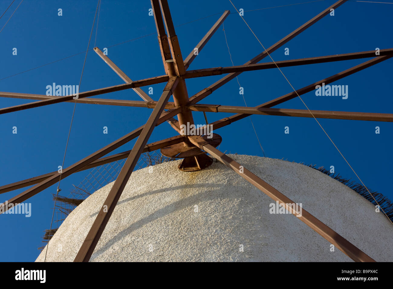 Greek windmill abstract Stock Photo - Alamy