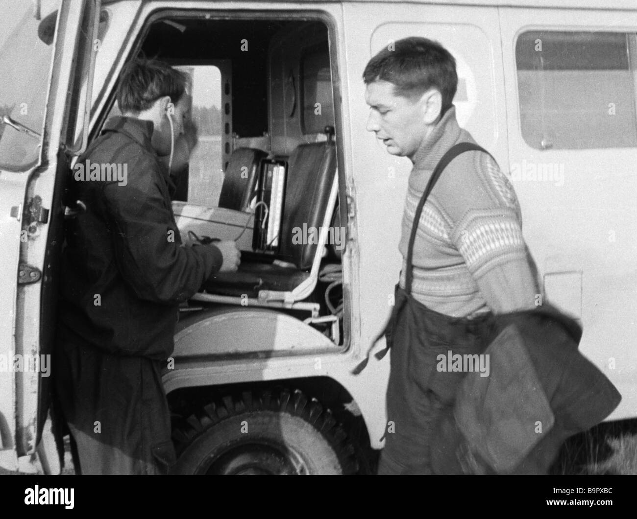 Cosmonaut Boris Yegorov after training Stock Photo - Alamy