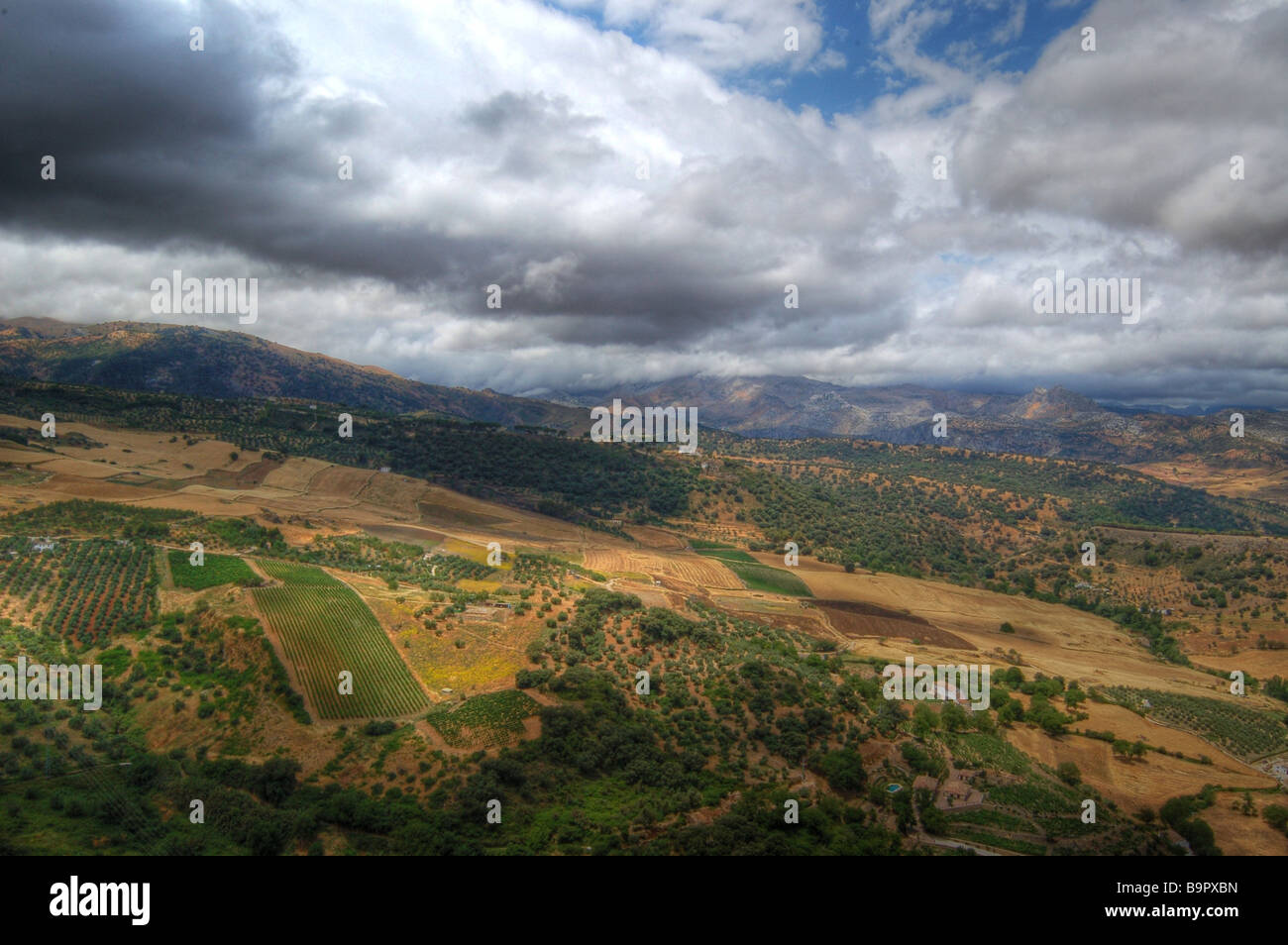 Fields Around Rhonda Stock Photo - Alamy