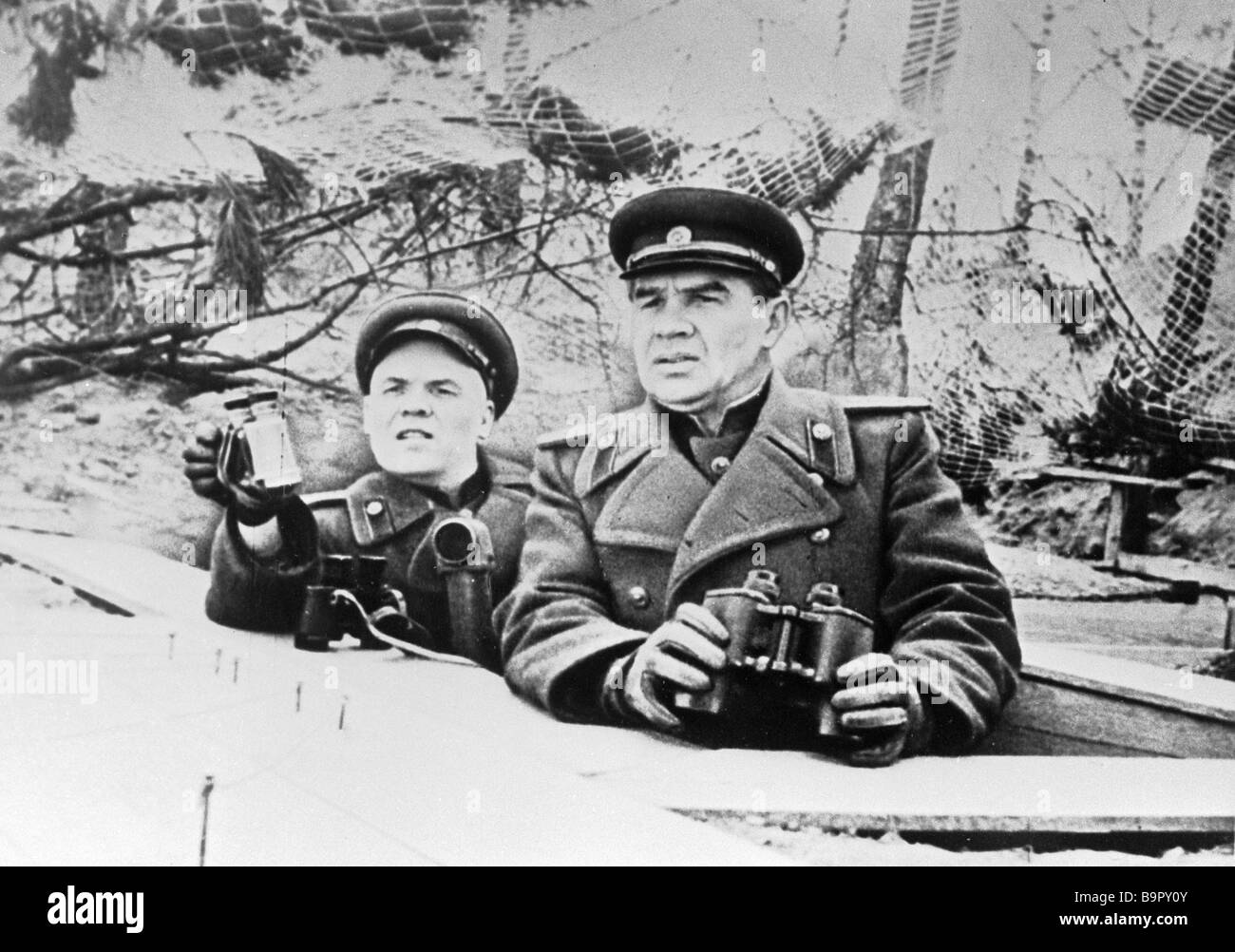 Commander of the 8th Guards Army Colonel General V I Chuikov and member ...