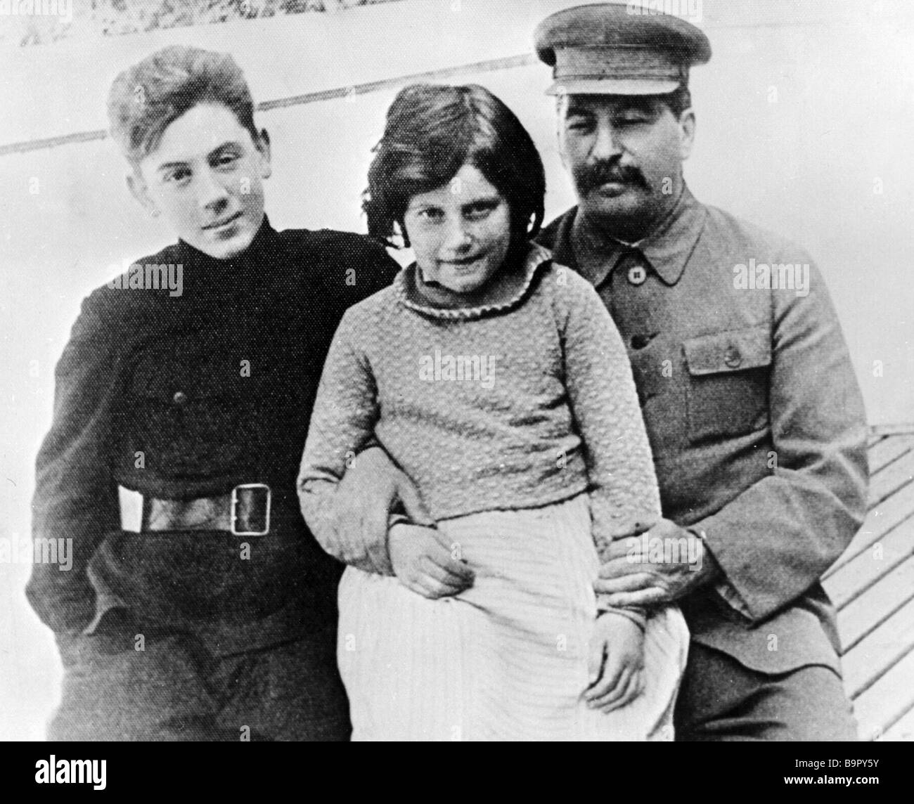 Josef Stalin with his children Svetlana and Vassily Stock Photo - Alamy