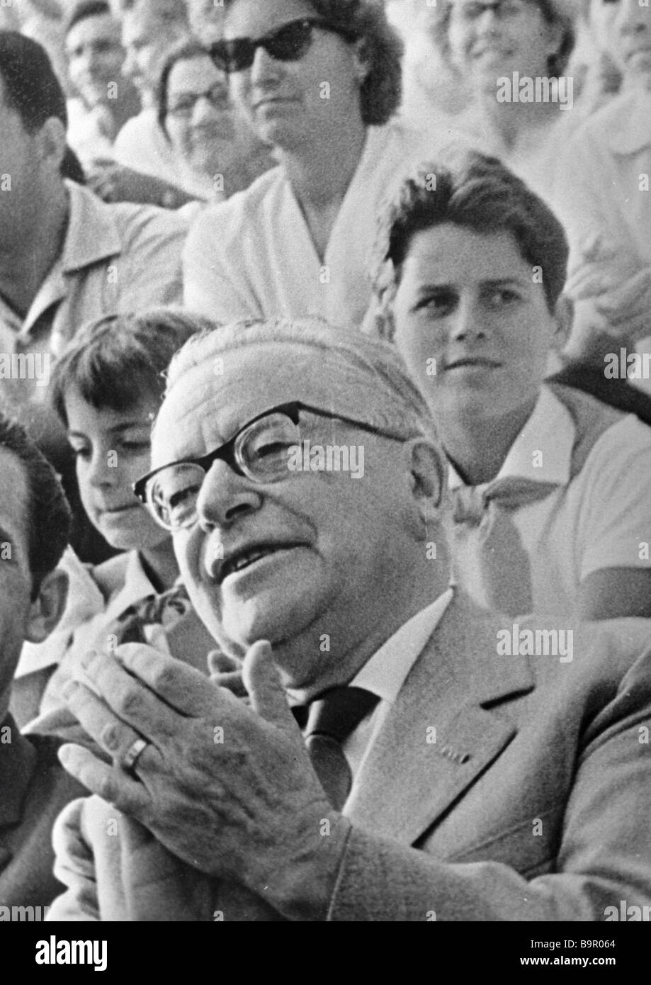 Italian Communist Party General Secretary Palmiro Togliatti visiting ...