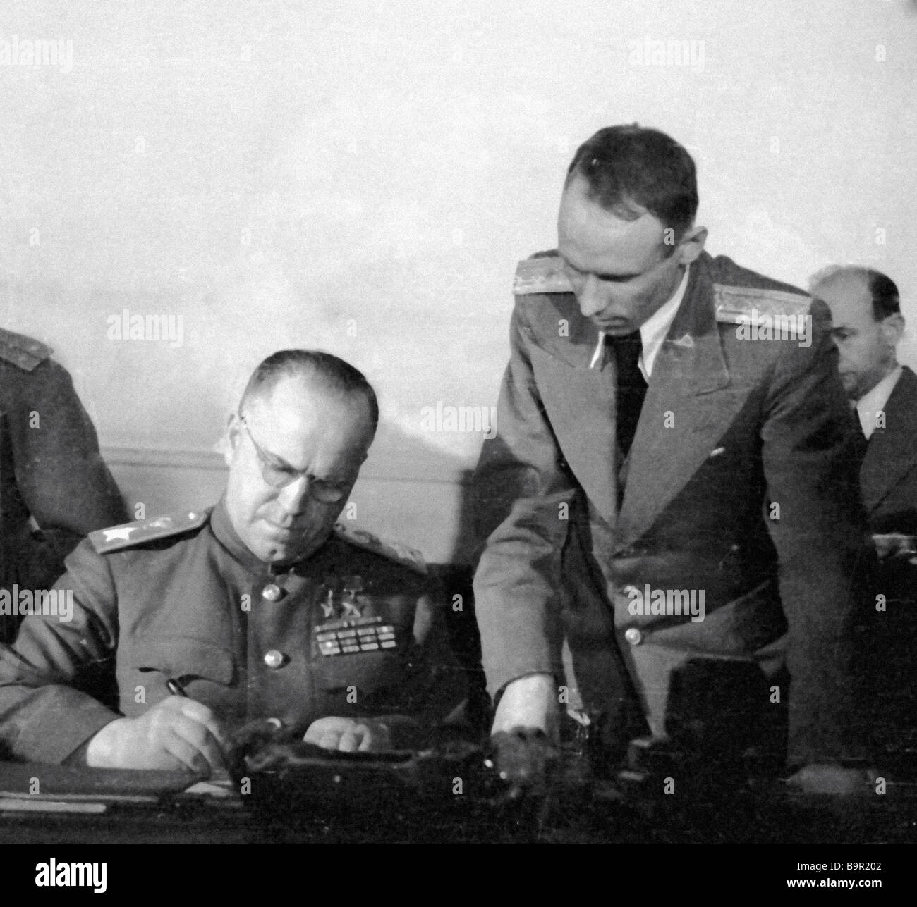 Deputy Supreme Commander Marshal of the Soviet Union Georgy Zhukov left ...