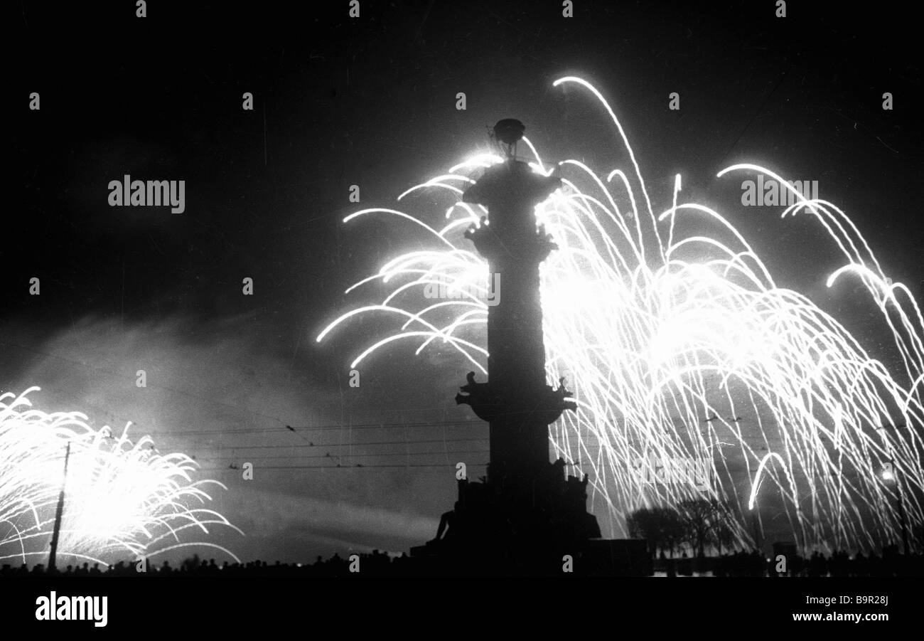 Victory salute after the capture of Berlin Stock Photo - Alamy
