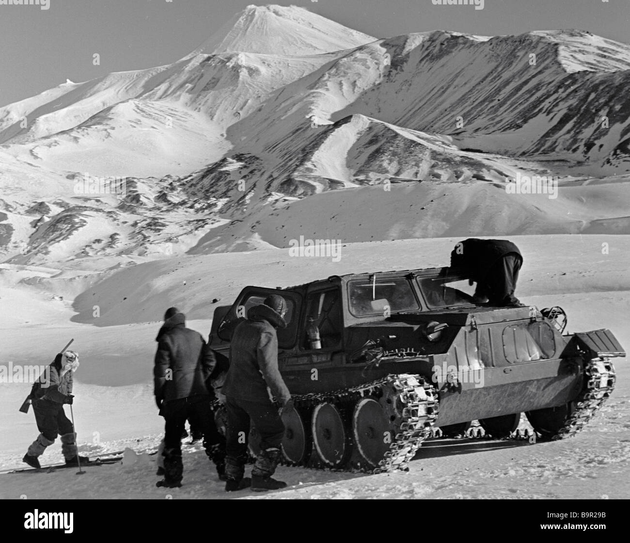 Researchers from the Volcanology Institute Siberian branch of the USSR ...