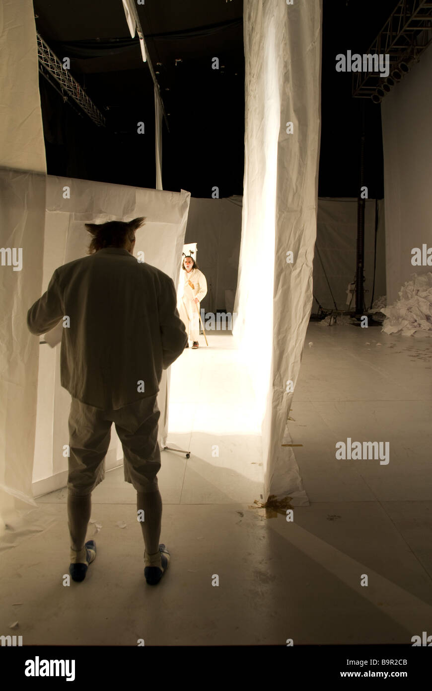 artists waiting in the backstage Stock Photo - Alamy