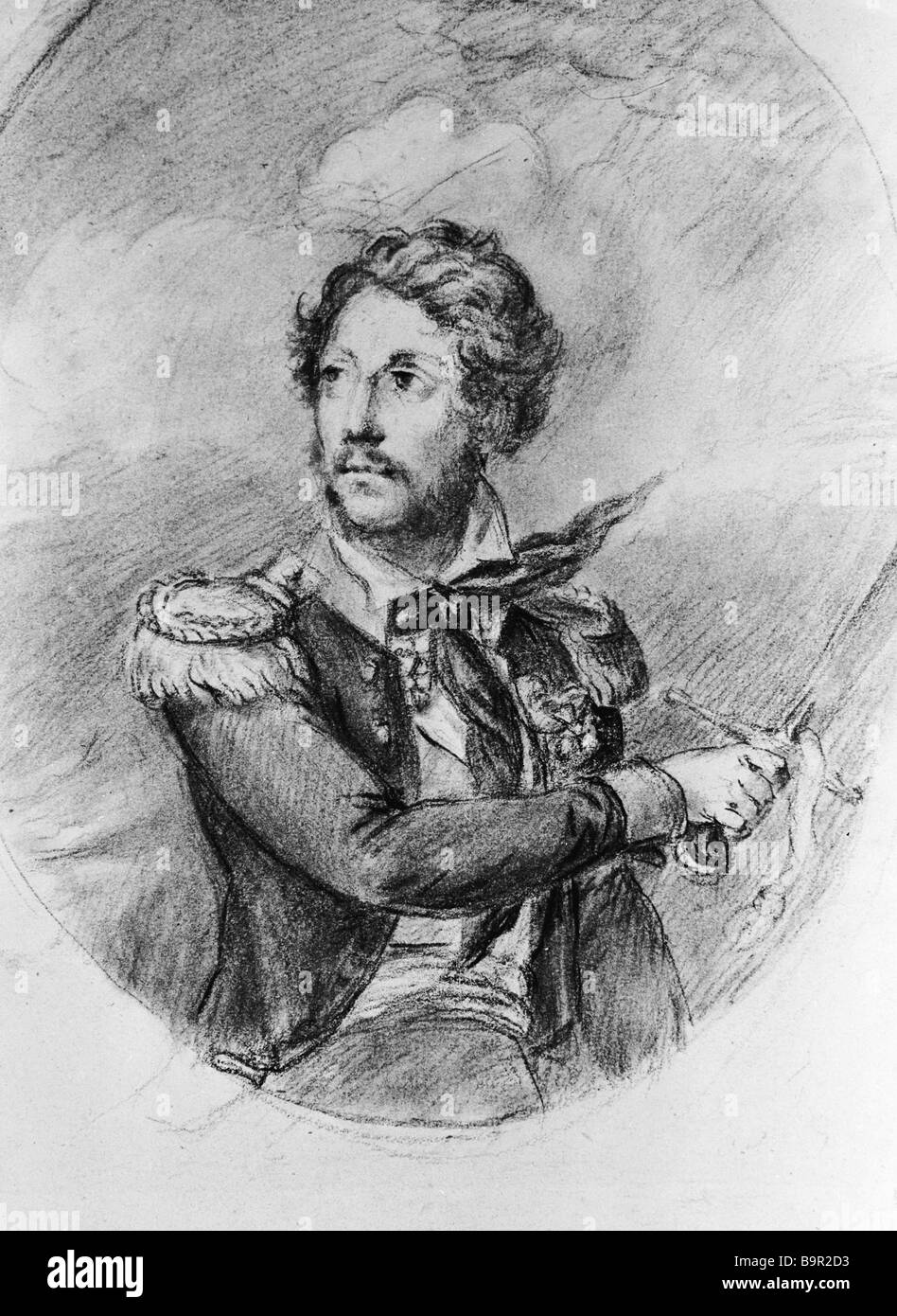 Reproduction of drawing A Portrait of Guerrilla Fighter Alexander ...