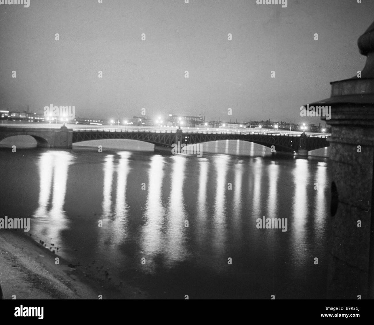 Kirov bridge over Neva river Stock Photo - Alamy