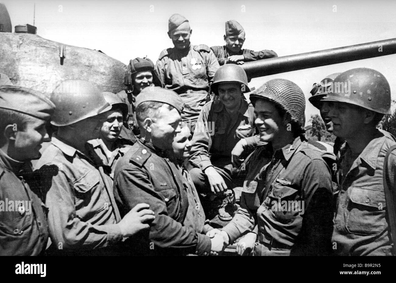 The WWII of 1939 1945 The Allied meeting on approaches to Vienna Center ...