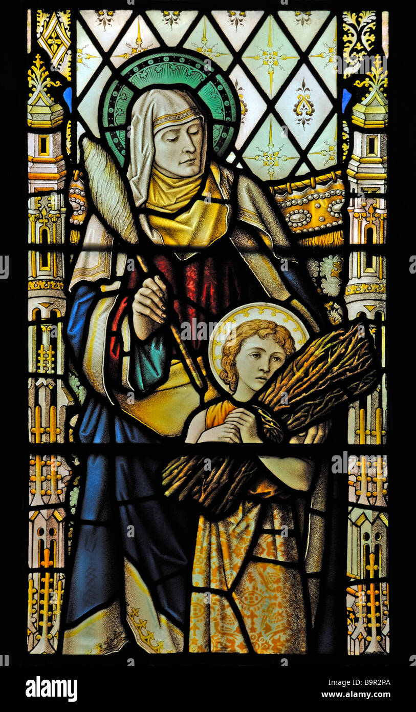 Sarah and Isaac, South nave window (detail). Church of Saint Mary ...
