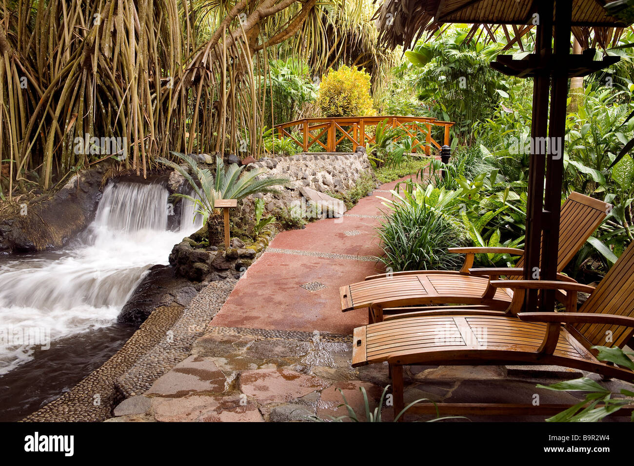 Costa Rica, Alajuela Province, La Fortuna, thermal baths of Tabacon ...