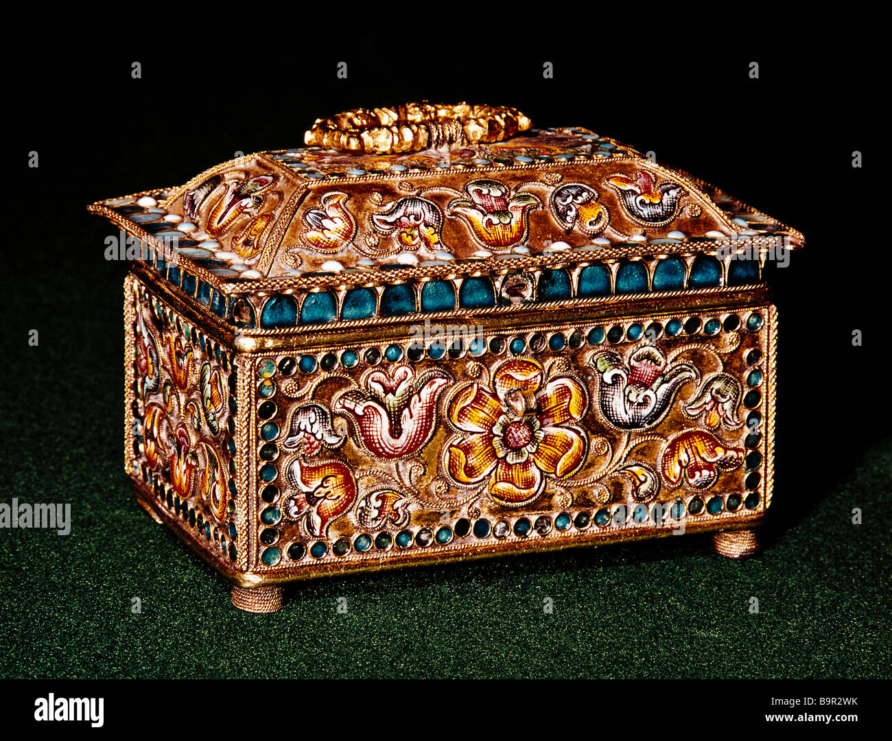 Gilded silver box with Usol enamel The 17th century From Moscow s ...