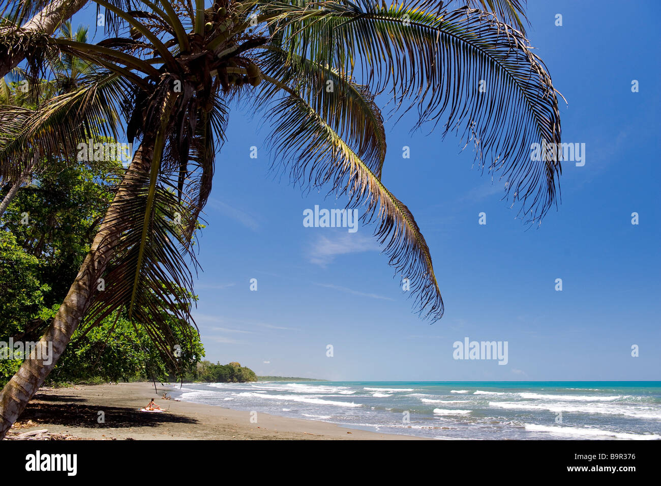 Costa Rica, Limon Province, Caribbean coast, Cahuita, Playa Negra Beach ...