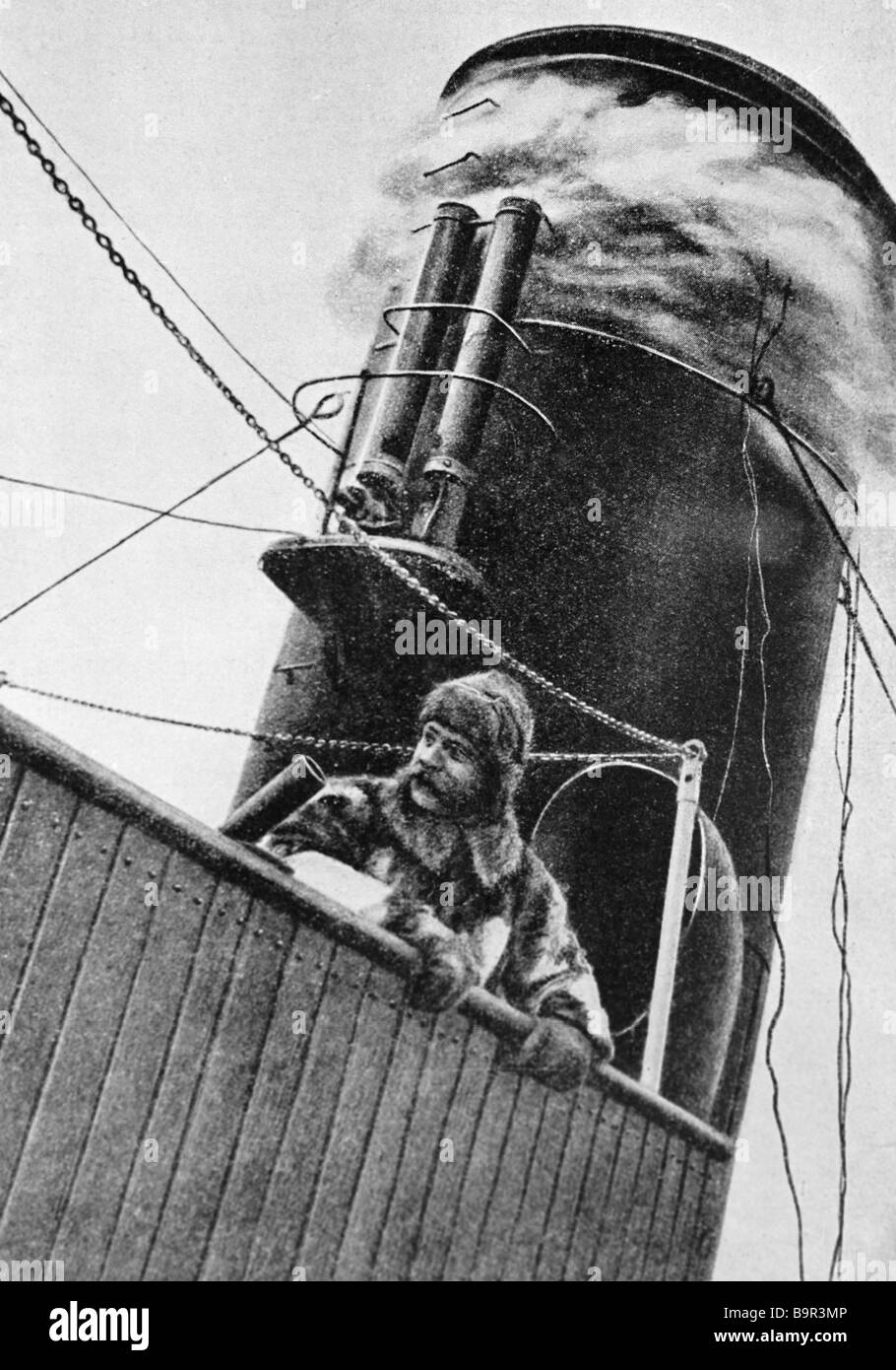 The Chelyuskin steamship captain Voronin on the captain s bridge Stock ...