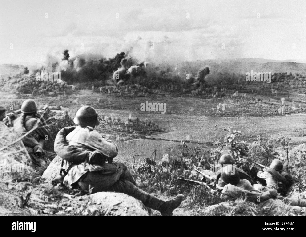 Warriors of the 1st Far Eastern front fighting during the Manchu ...