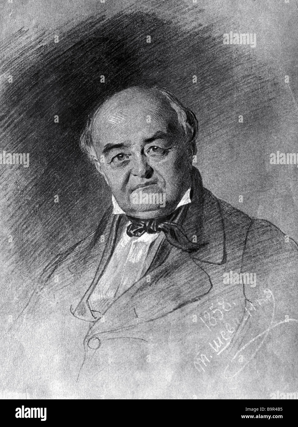 Portrait of actor Mikhail Shchepkin By Taras Shevchenko 1858 ...