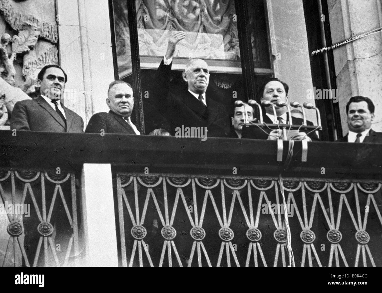 General Charles de Gaulle third from left the president of France ...