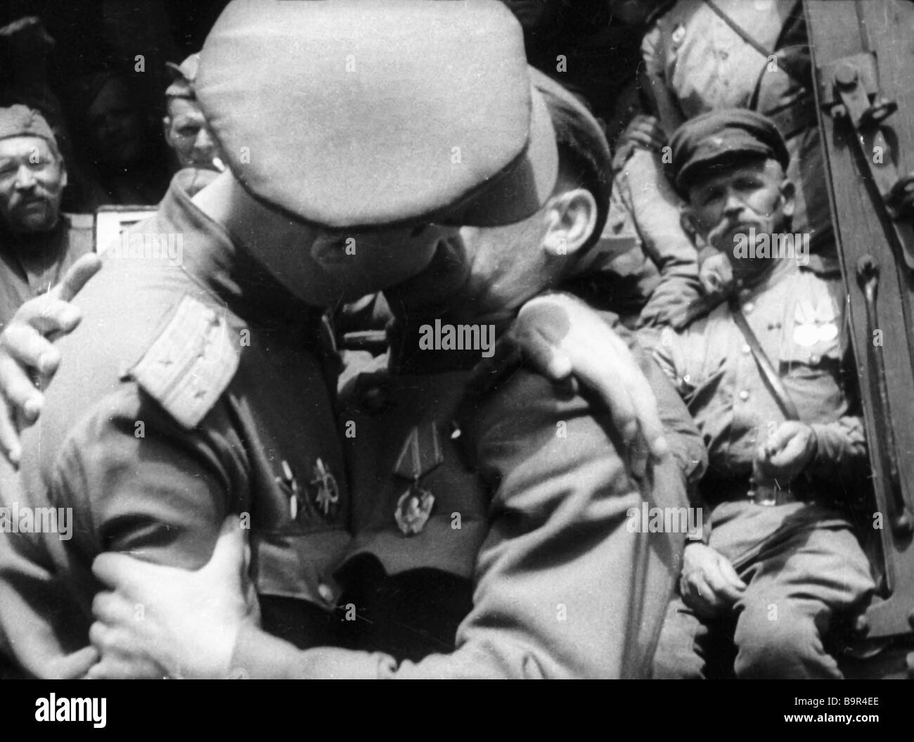 Parting with the commander before leaving home after the end of the ...
