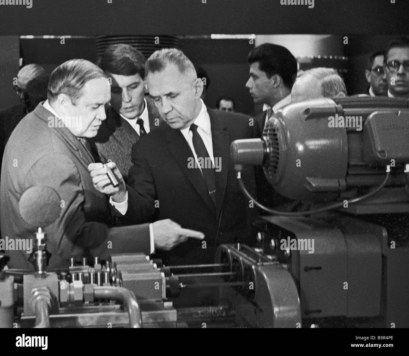 Vice Chairman of the USSR Council of Ministers Leonid Smirnov left and ...