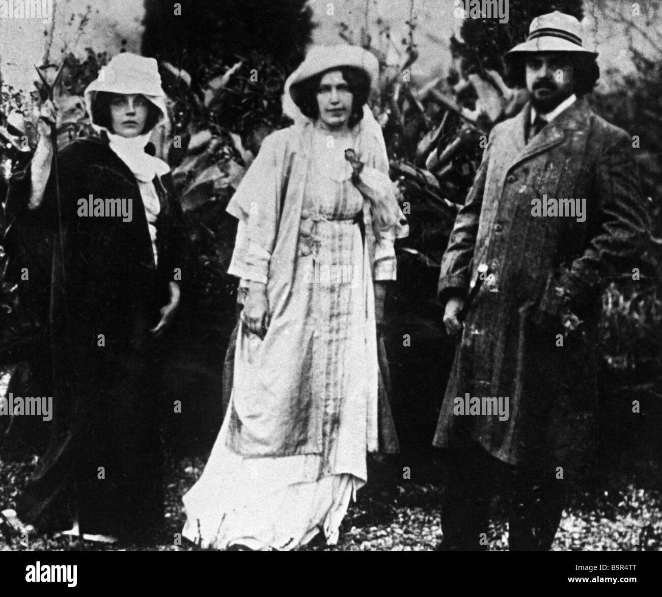 Russian bourgeois mystic philosopher Nikolai Berdyaev right his wife ...