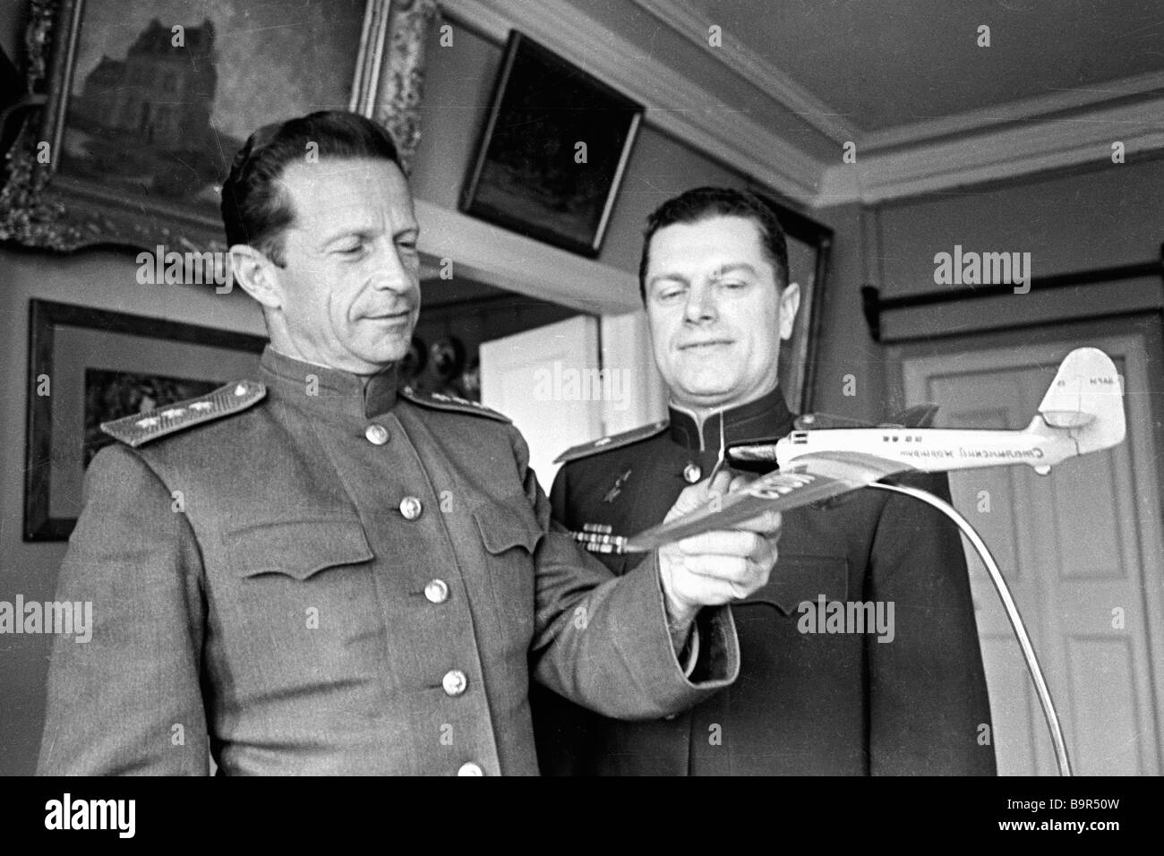 Eminent Soviet pilots Heroes of the USSR Colonel General Mikhail Gromov ...