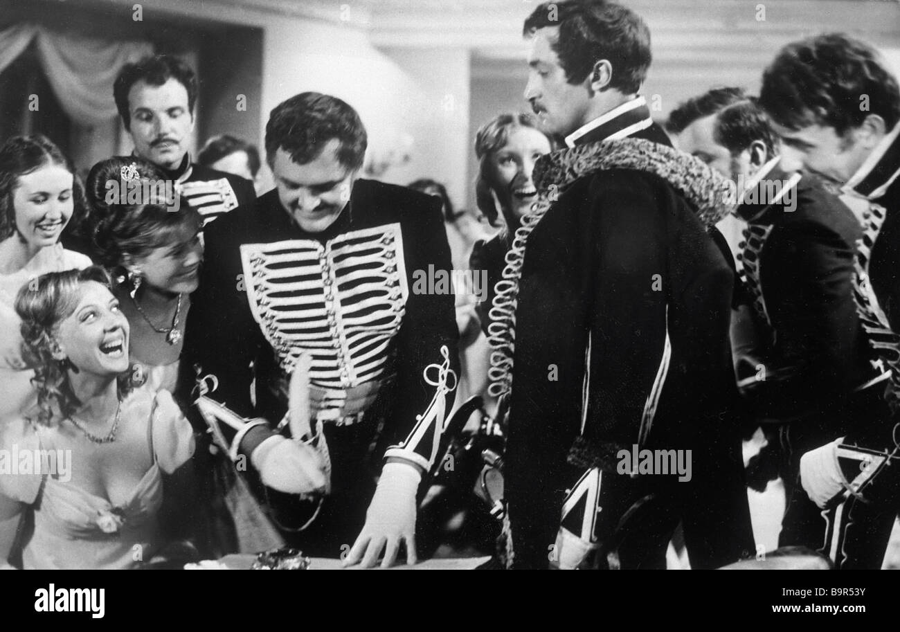 Mikhail Kozakov as Silvio right and Yury Yakovlev as Count left in film ...