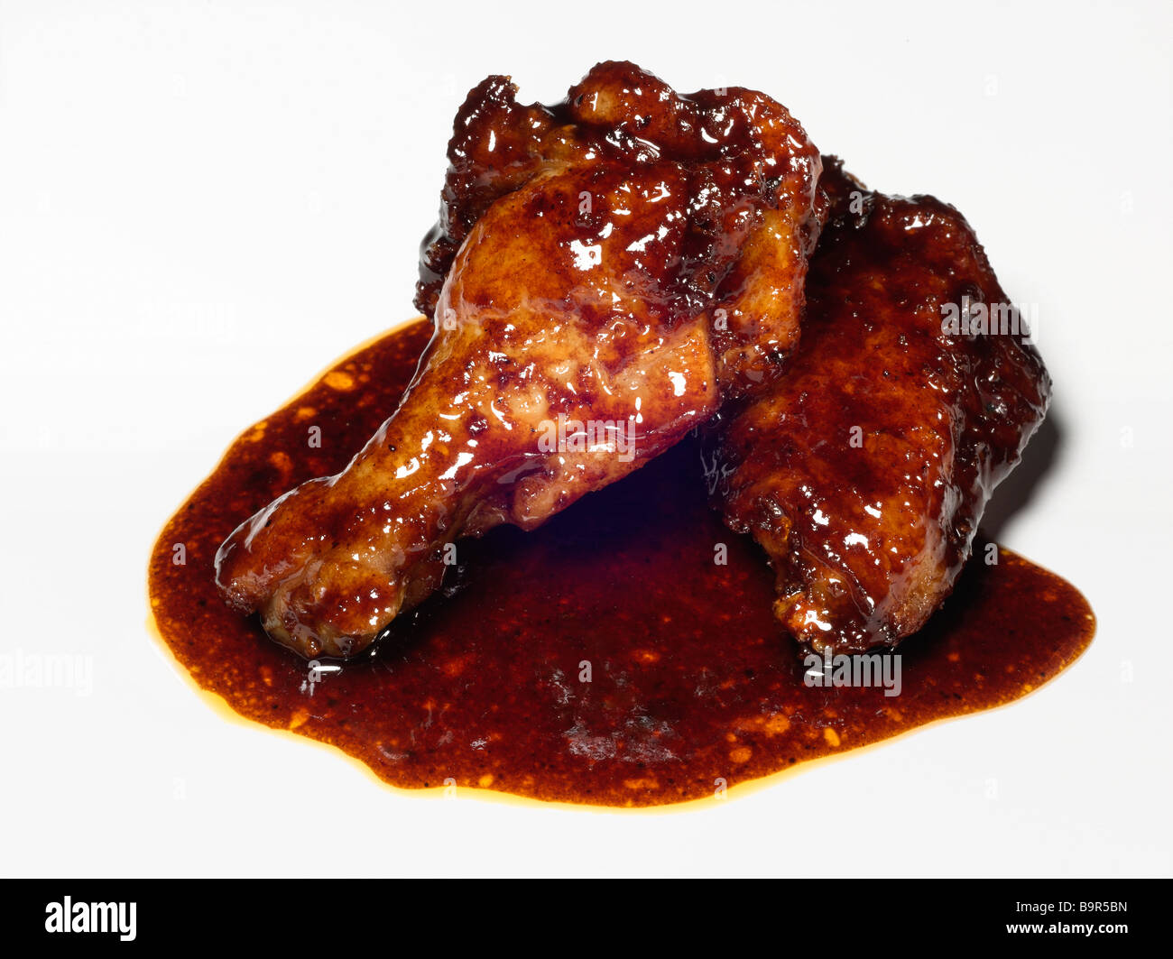 Chicken Wings in BBQ Sauce Stock Photo - Alamy