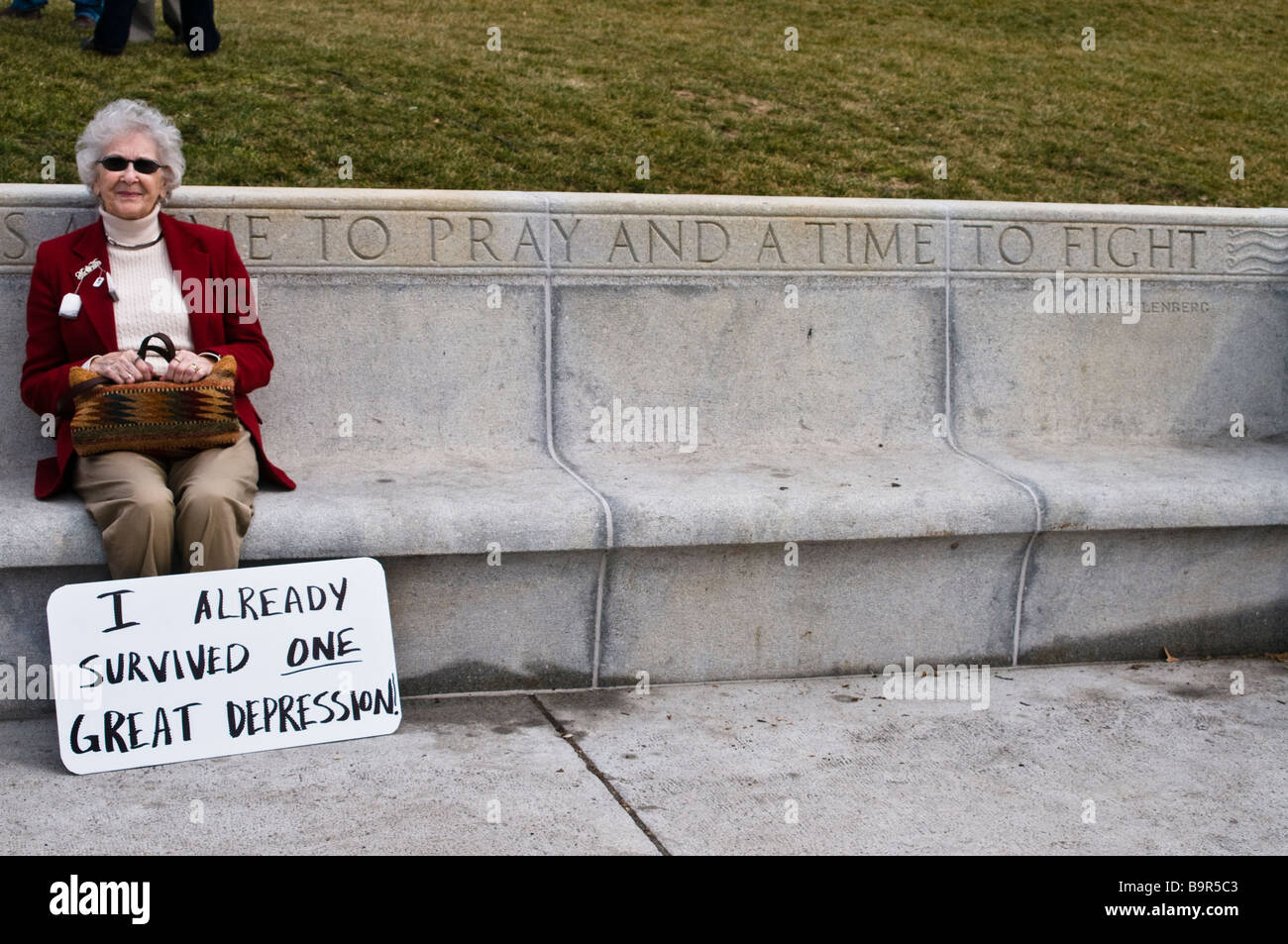 anti tax protest tea party Harrisburg PA , demonstrator, senior citizen ...