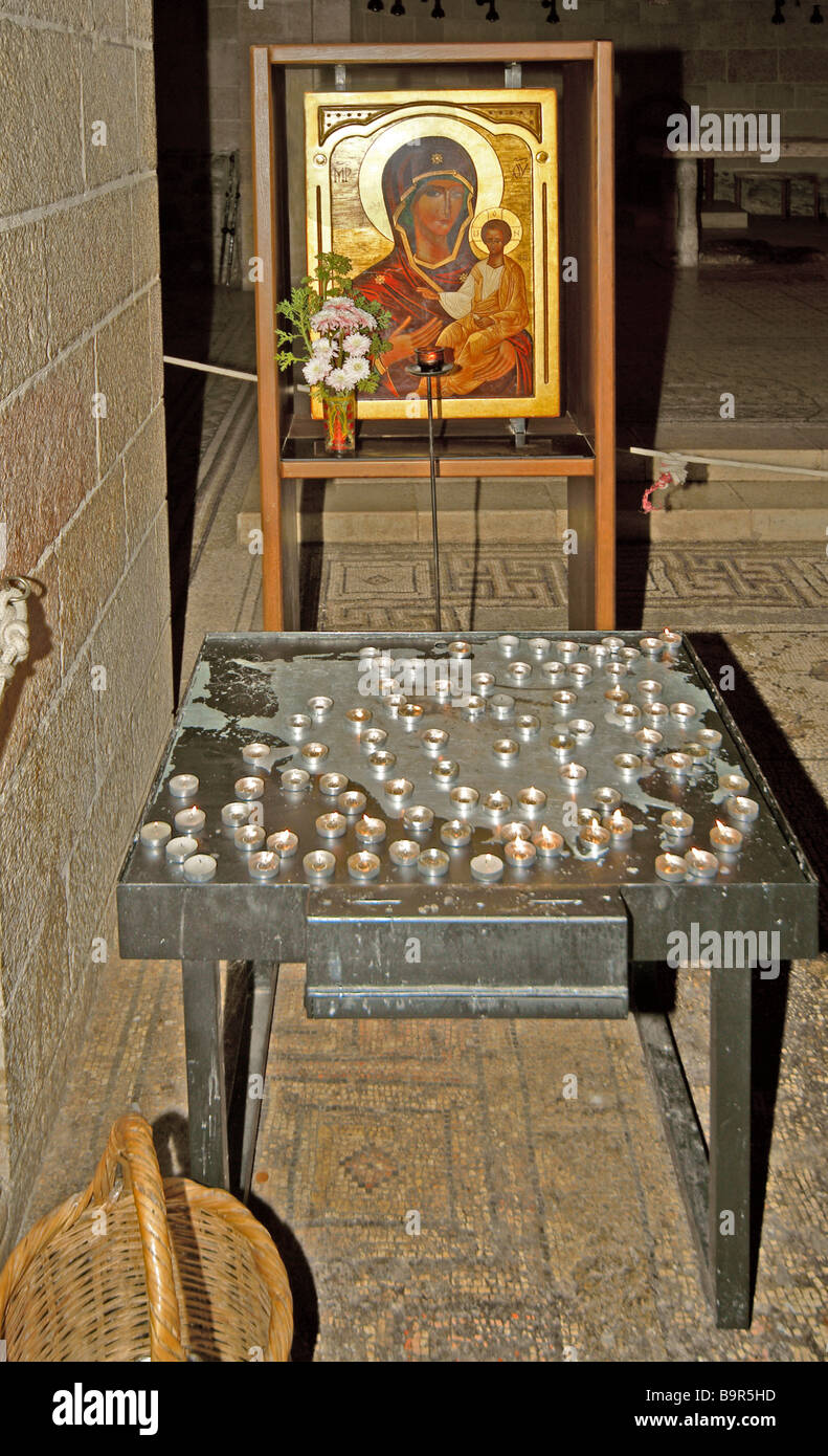 Israel Sea of Galilee Tabgha Interior of the Church of the ...