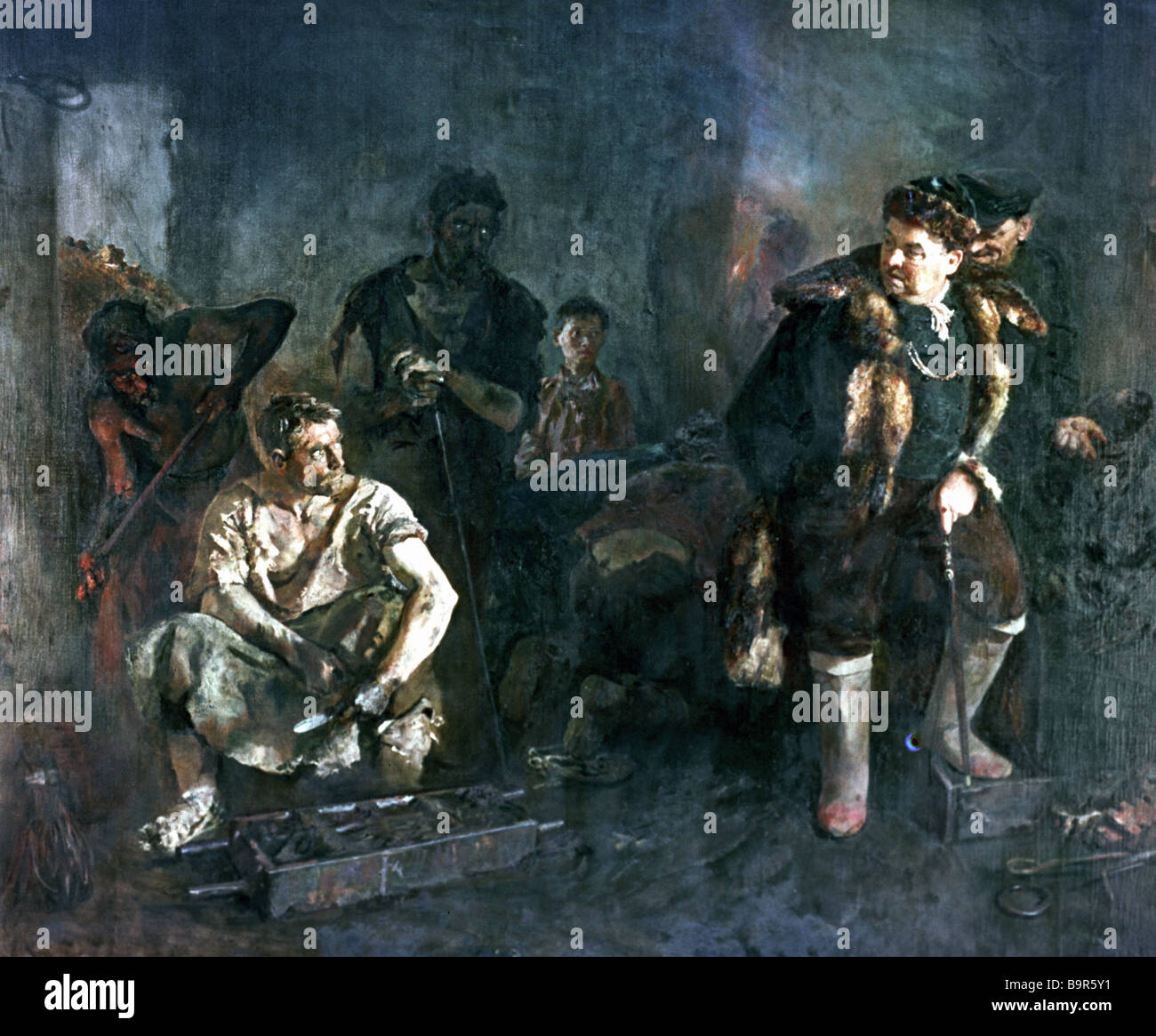 At an old Ural plant by Boris Ioganson reproduction Stock Photo - Alamy