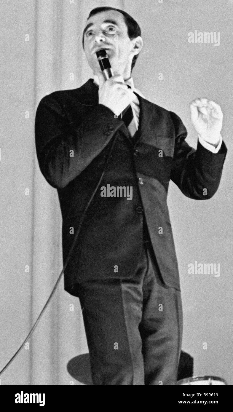 Charles Aznavour French Singer Black and White Stock Photos & Images ...