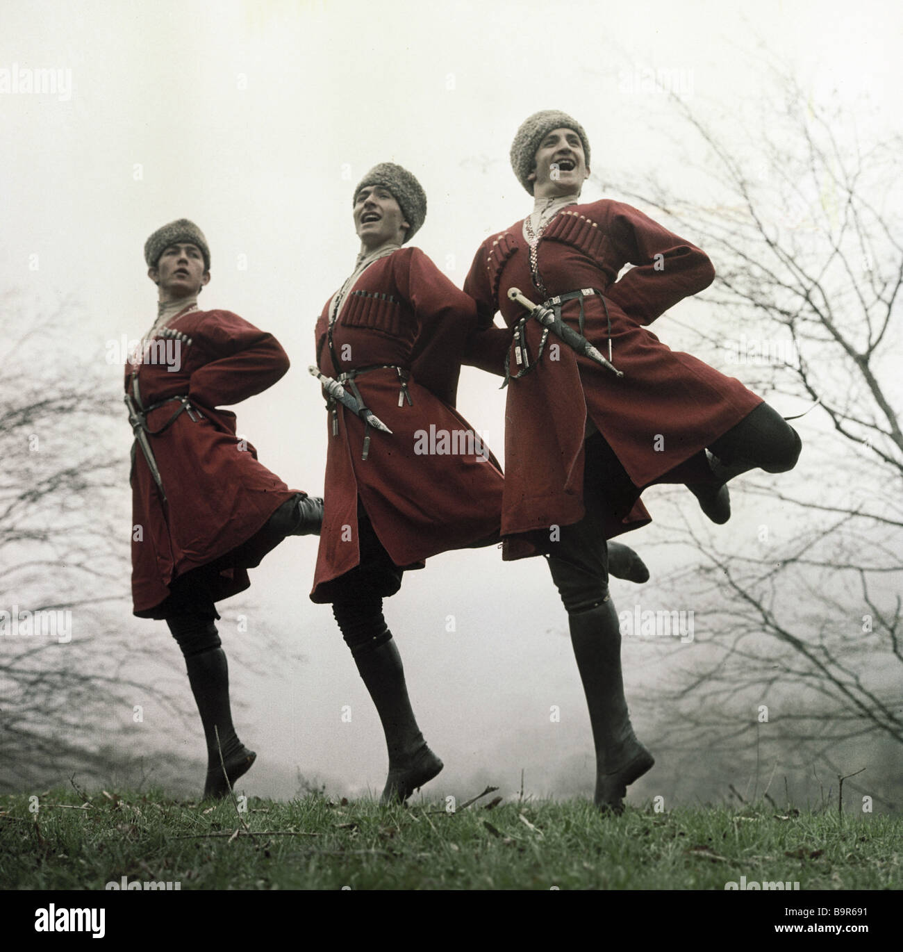 A Chechen Ingush dance and song company performing a horsemen s dance ...