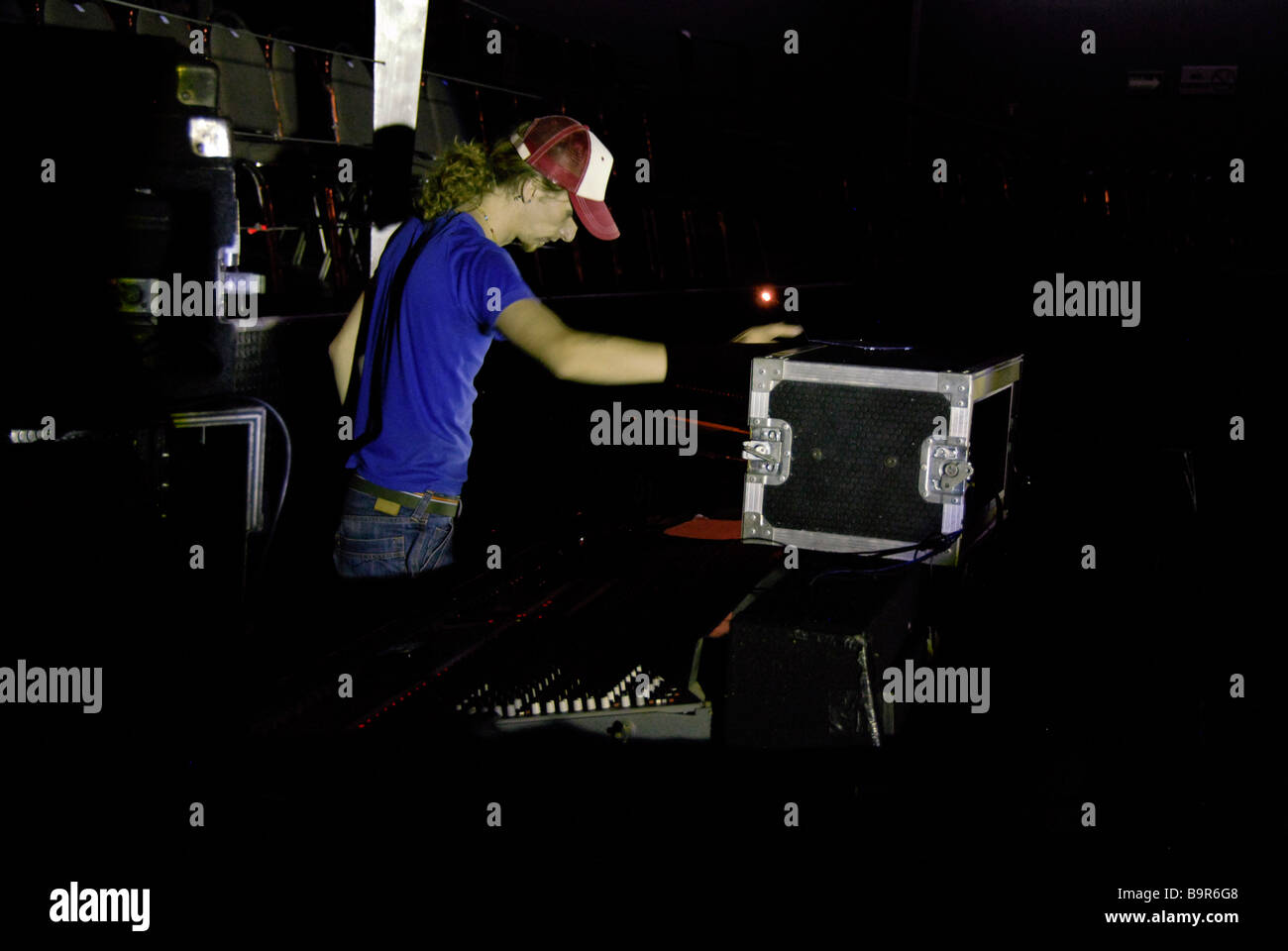 a sound technician working Stock Photo - Alamy